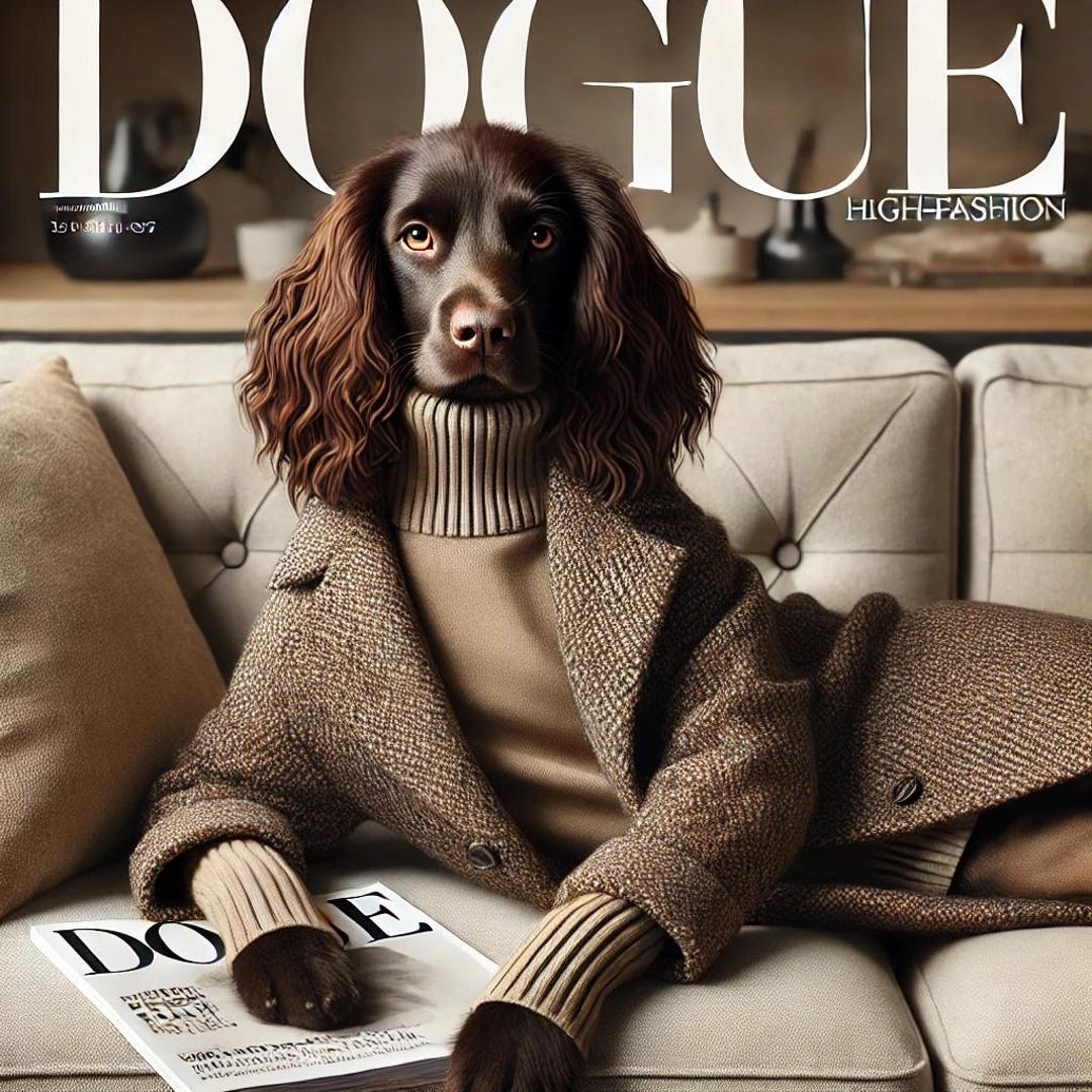 Custom DOGUE Magazine Cover Pet Portrait – Funny Fashion Dog Art ...
