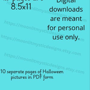 Spooky Halloween Coloring Book, Kids Halloween Activity, Digital ...