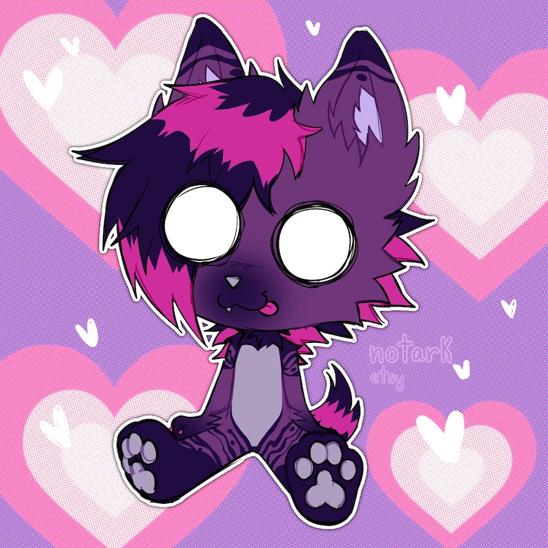 YCH Scene Chibi Furry/fursona - Etsy UK
