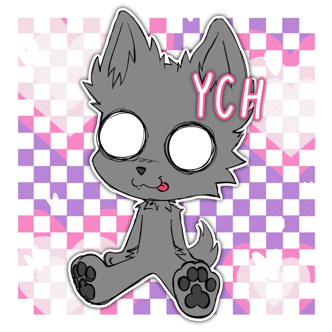 YCH Scene Chibi Furry/fursona - Etsy UK