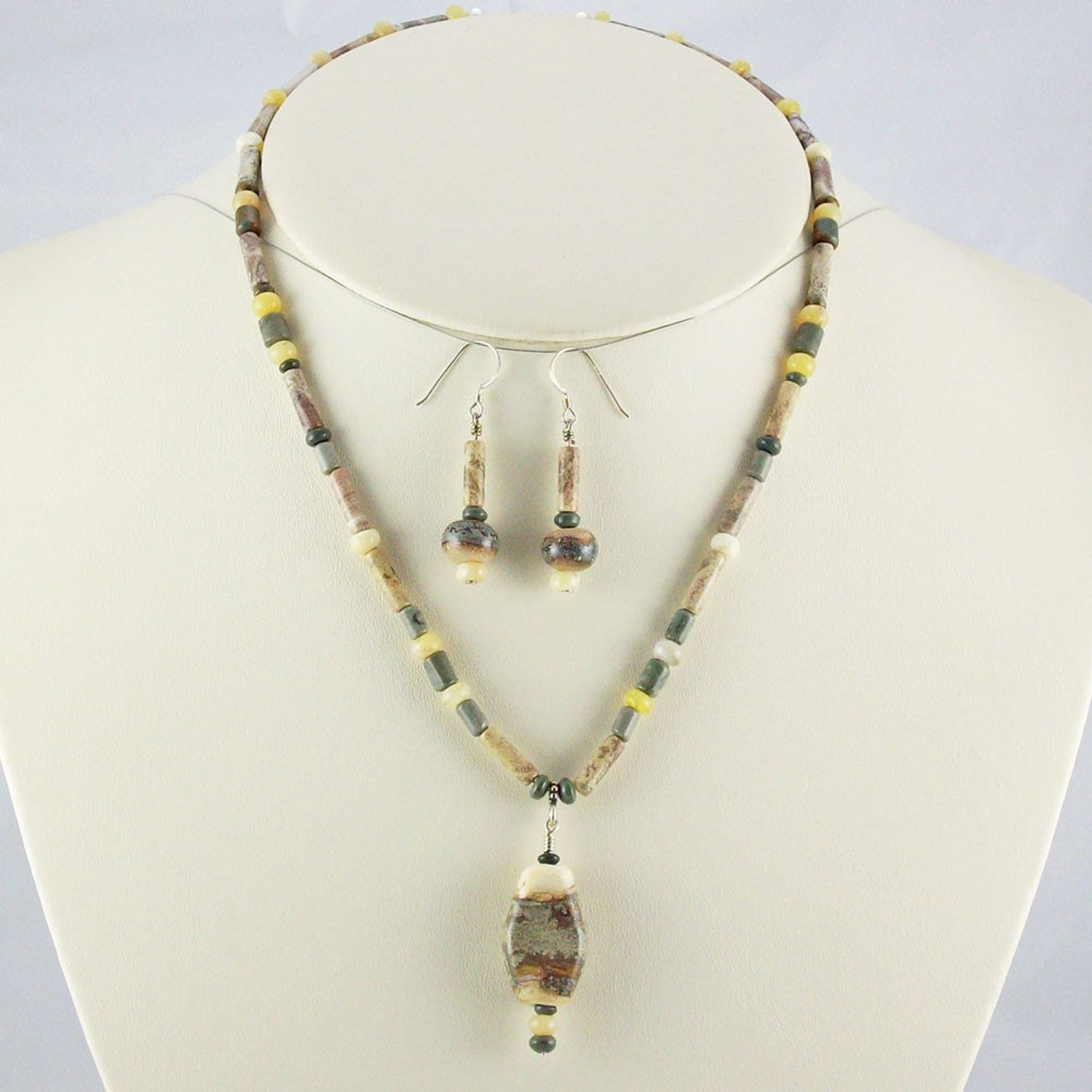 Rare Jaspers and Opal in Harmony With Organic Lampwork - Etsy