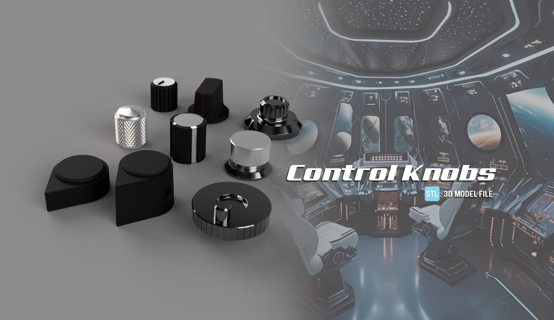 Control Knobs STL File | 3D Model - Etsy