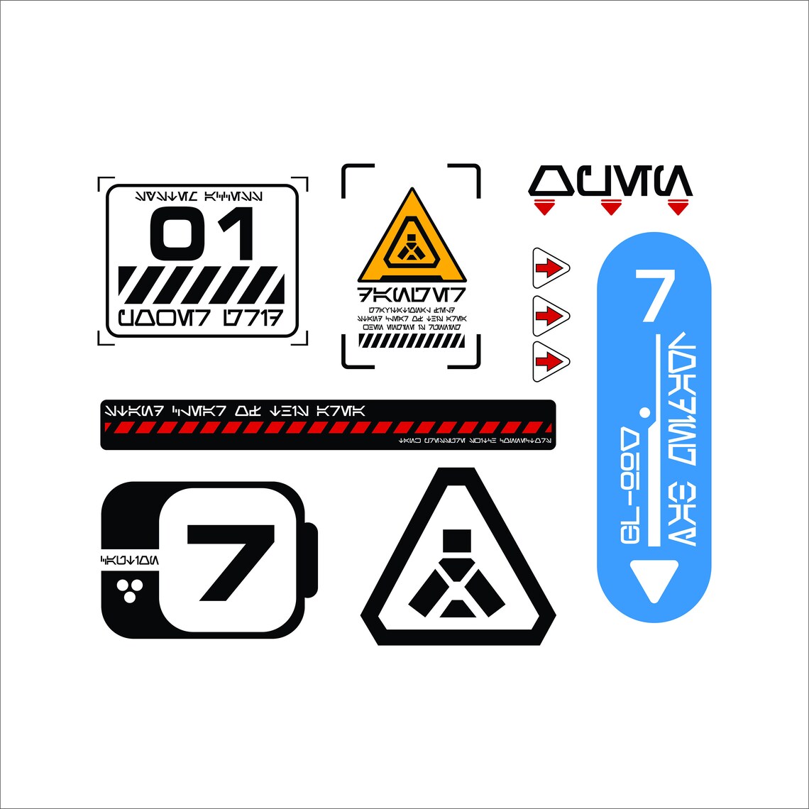 Star Wars Inspired Decal Set 2 SVG | Scifi | SW | Decal | Sticker - Etsy