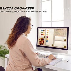 2025 Desktop Wallpaper Organizer With Monthly Calendar & 126 Folder ...