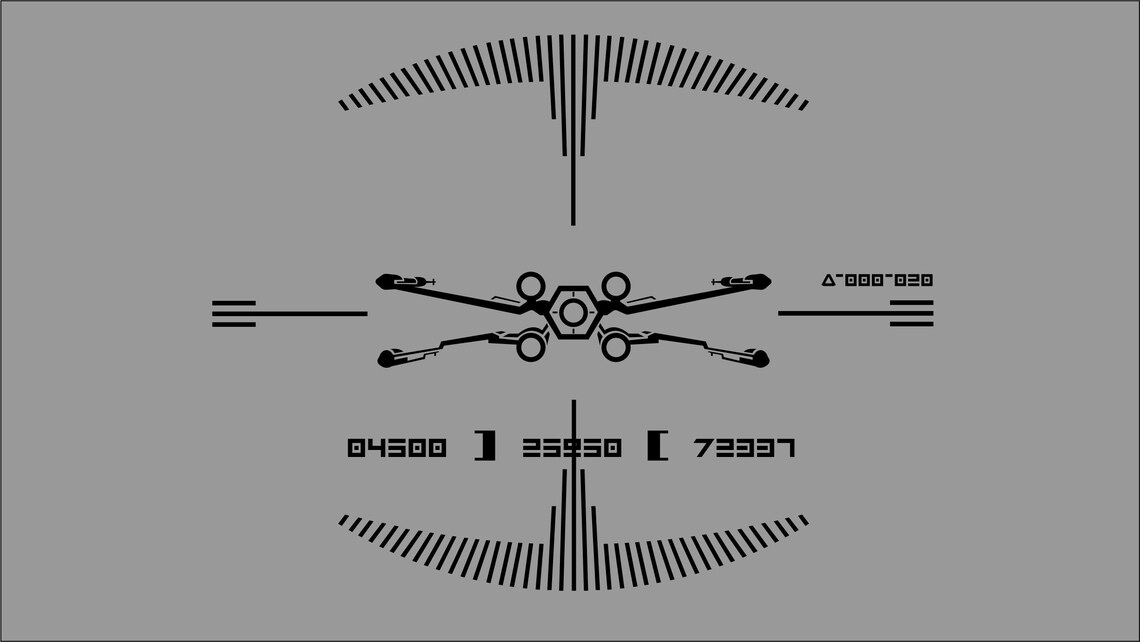 X-wing Target HUD Decal SVG | Scifi | SW | Decal | Sticker - Etsy