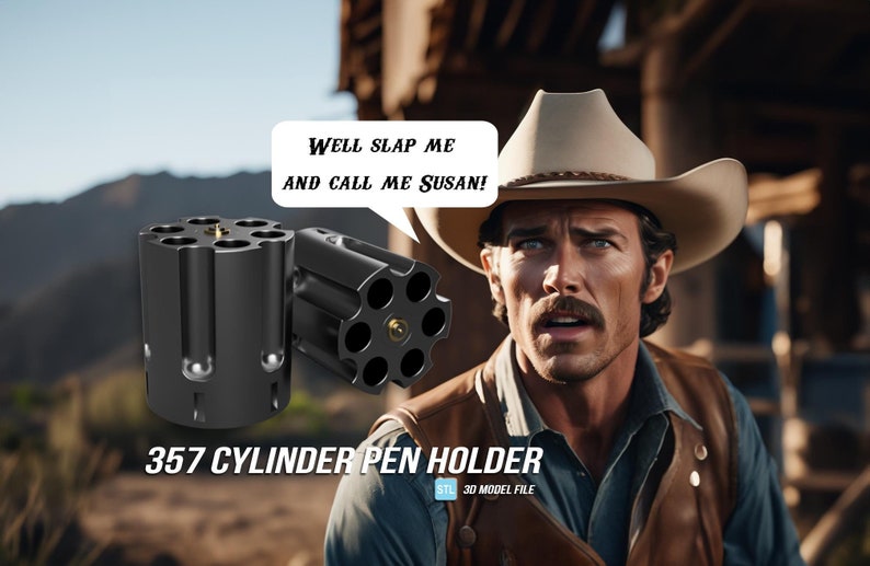 357 Cylinder Pen Holder STL File | 3D Model - Etsy