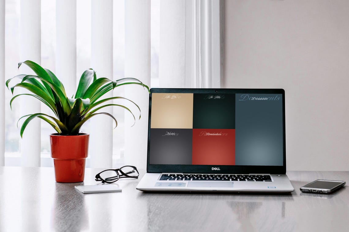 Desktop Wallpaper Organizer Post It Style 8 | PC | Laptop | Mac ...