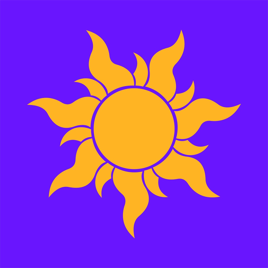 Tangled Sun Symbol SVG | Decals | Sticker | Movies, TV, Theme Park - Etsy
