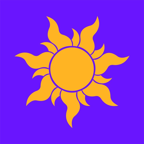 Tangled Sun Symbol - Etsy