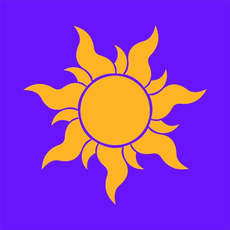 Tangled Sun Sticker - Etsy