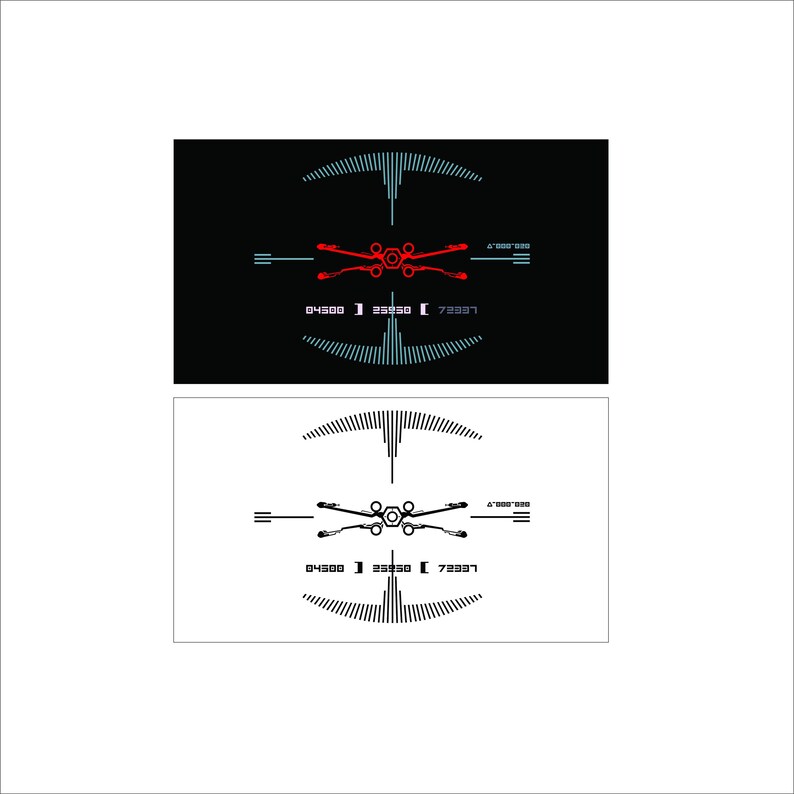 X-wing Target HUD Decal SVG | Scifi | SW | Decal | Sticker - Etsy
