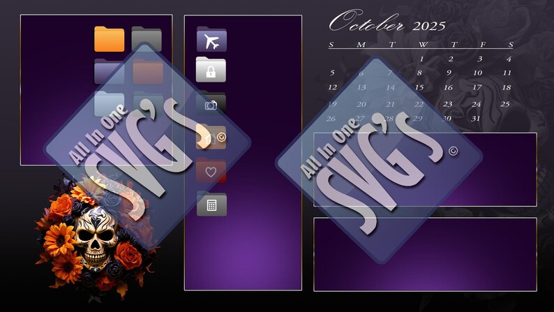 2025 Desktop Wallpaper Organizer With Monthly Calendar & 126 Folder ...