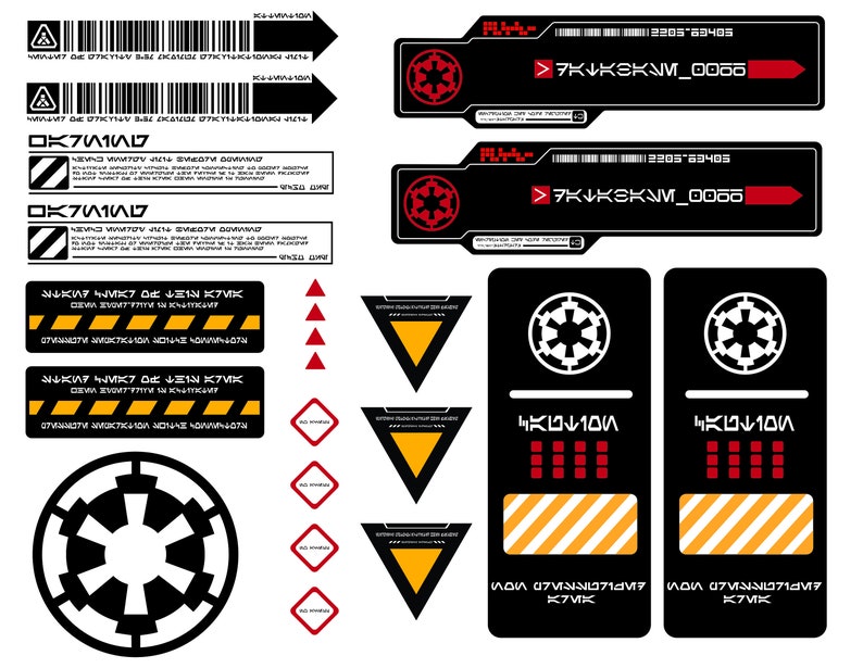Star Wars Inspired Decal Set 9 SVG | Scifi | SW | Decal | Sticker - Etsy