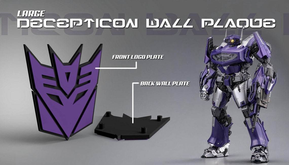 Decepticon Logo Wall Plaque STL File | 3D Model - Etsy