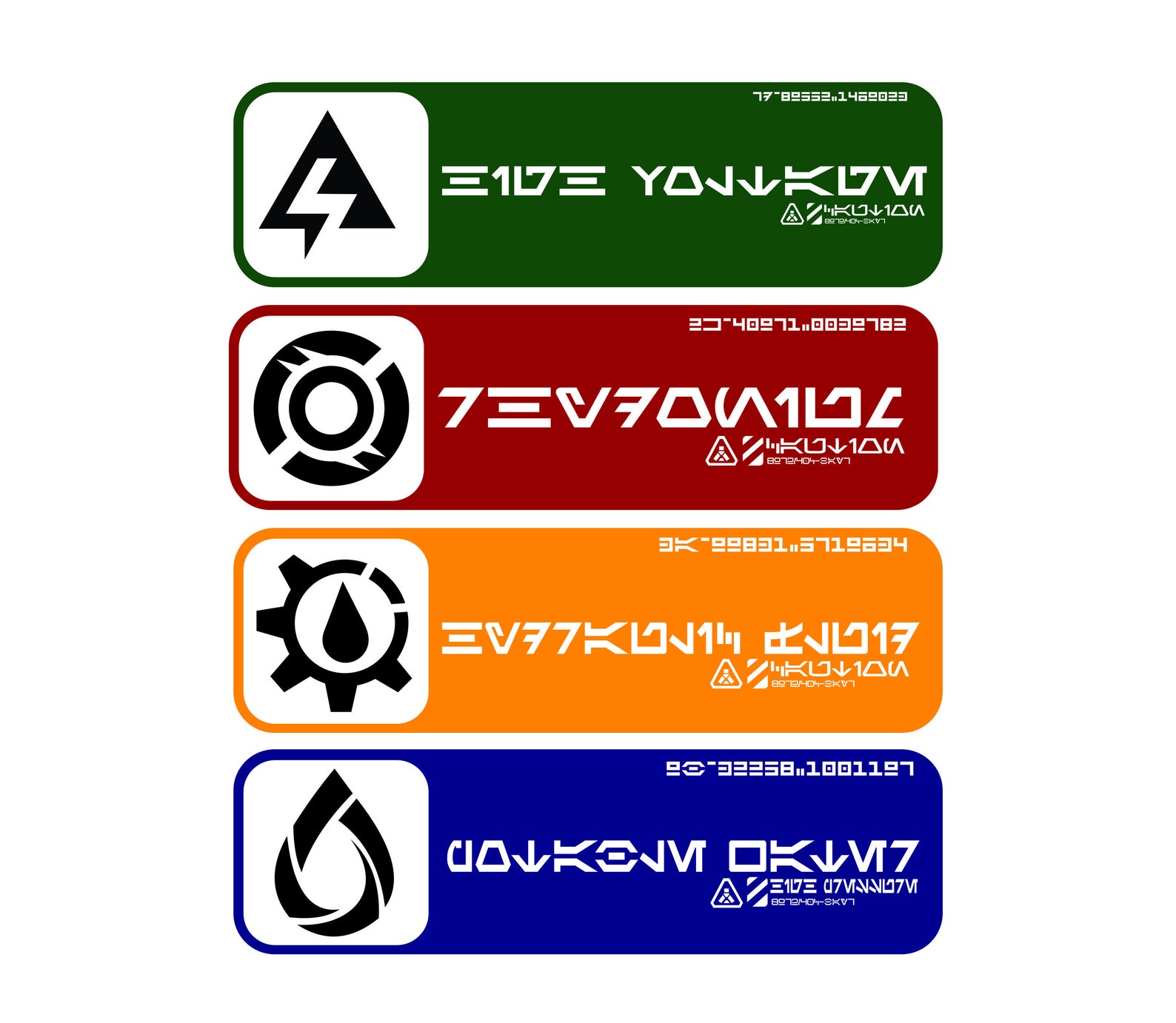 Star Wars Inspired Pipe Decals Set SVG | Scifi | SW | Decal | Sticker ...