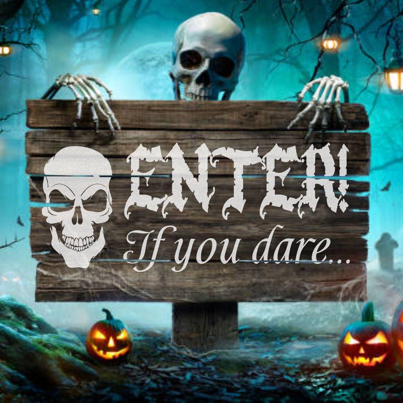 Enter If You Dare Sign - Etsy