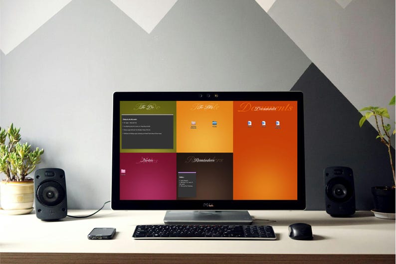 Desktop Wallpaper Organizer Post It Style 4 | PC | Laptop | Mac ...