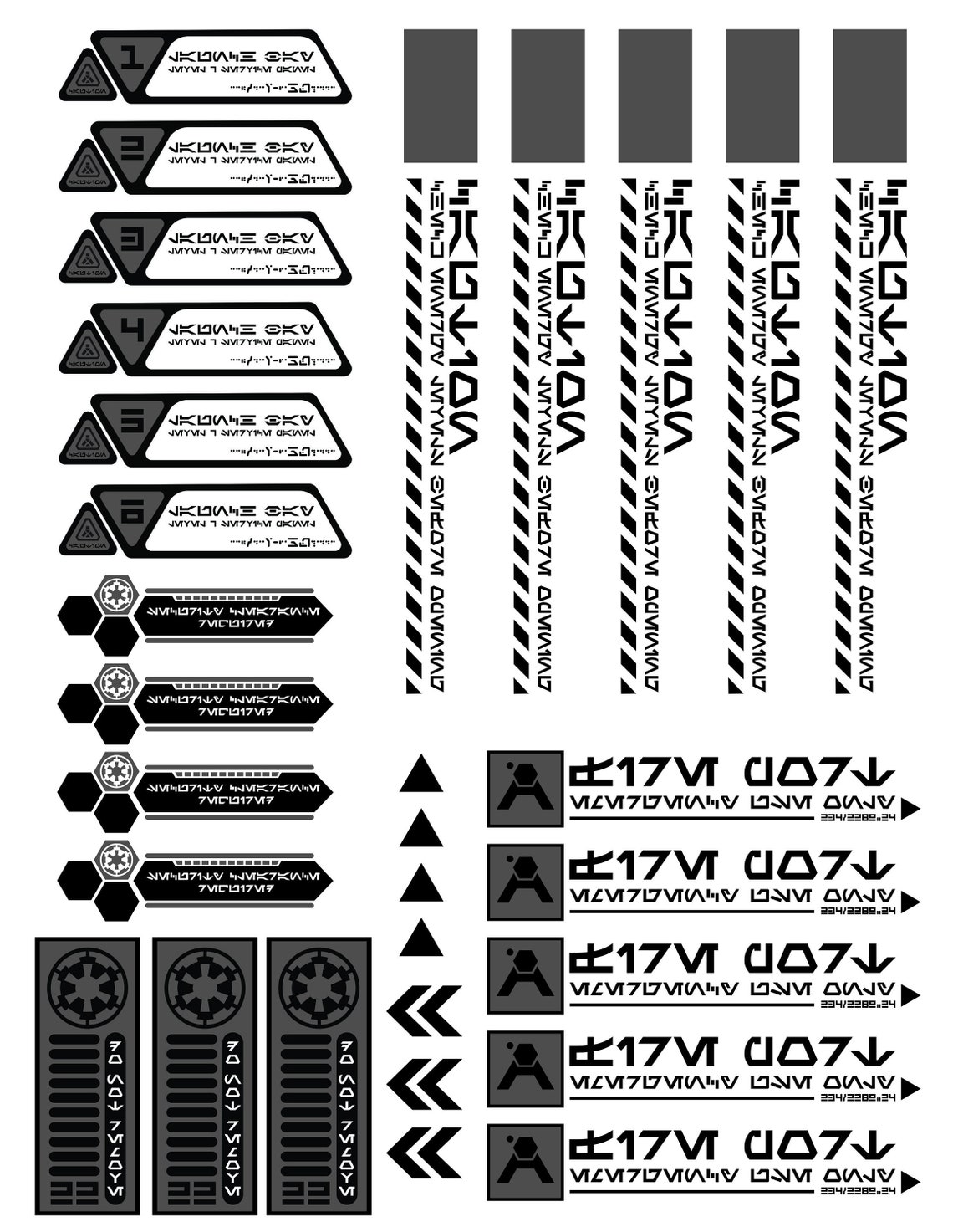 Star Wars Inspired Decal Set 10 SVG | Scifi | SW | Decal | Sticker - Etsy