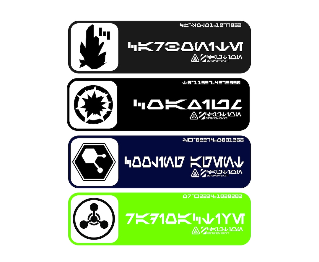 Star Wars Inspired Pipe Decals Set 2 SVG | Scifi | SW | Decal | Sticker ...