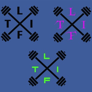 LIFT W/barbells SVG | Decals | Sticker | Workout | for Shirts | for ...