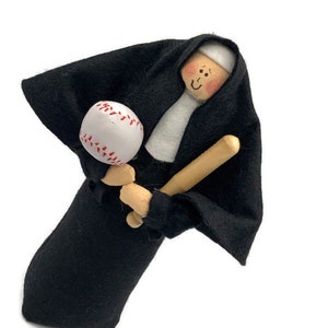 Nun Doll Sister Doll Baseball Player/fan Sister Runnata - Etsy
