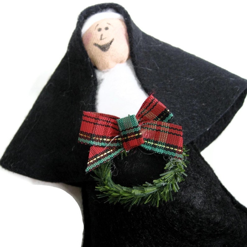Nun Doll Christmas Ornament, Religious Catholic Humor, Fun Holiday ...