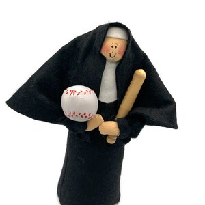 Nun Doll Sister Doll Baseball Player/fan Sister Runnata - Etsy