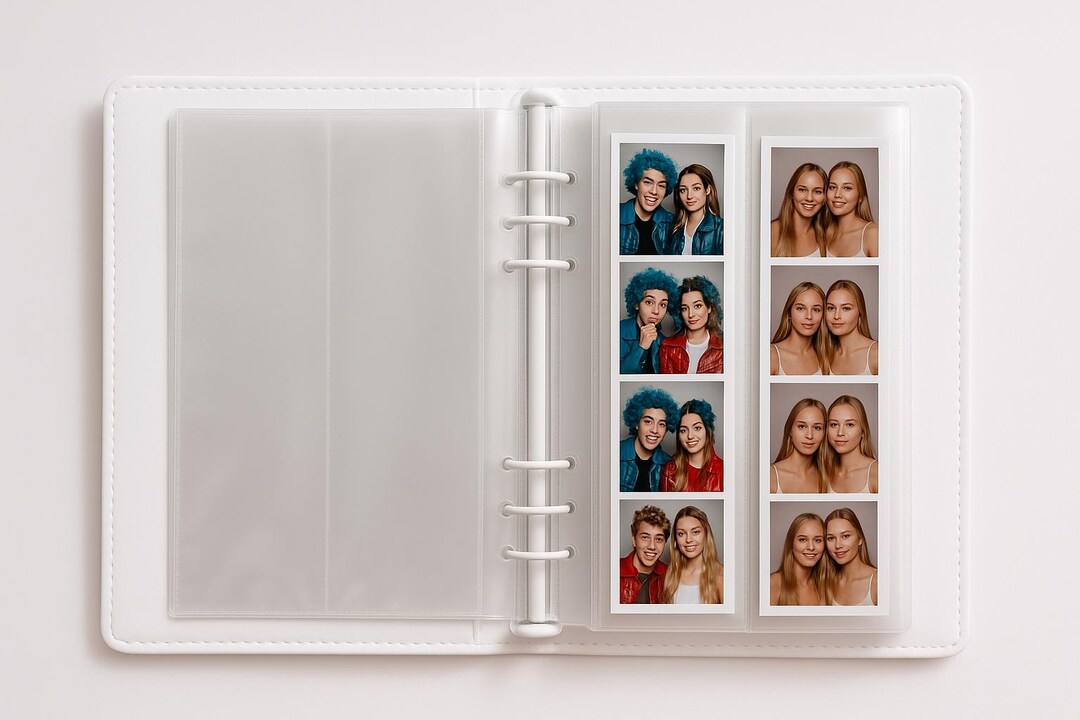 Photo Booth Strip Sleeves for 2x6 & 2x8 Prints – A5 Album Refill Pages ...