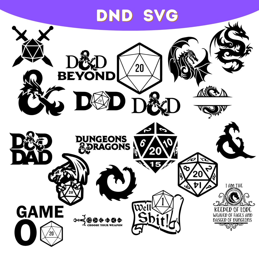 Dnd Svg Bundle, Dnd Png Bundle, Dnd Dxf Bundle, Dnd Silhouette Designs ...