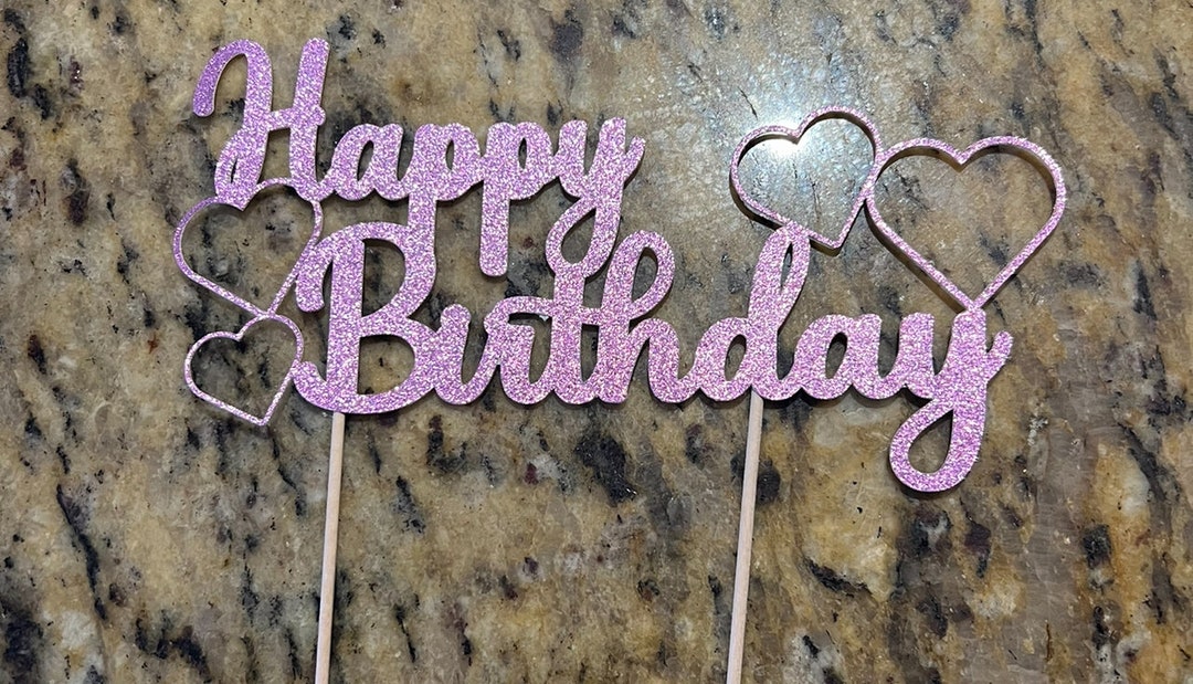 Happy Birthday Cake Topper - Etsy