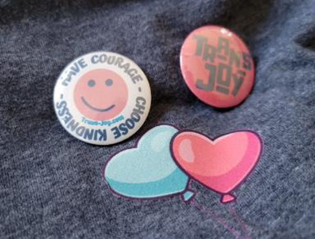 Trans Joy Pins | 1.25” LGBTQ+ Pride Button | Trans Pride Pin | LGBTQ+ ...