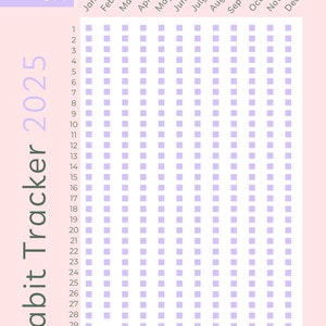 Yearly Habit Tracker | Monthly Habit Tracker | Goal Tracker | Habit Log ...