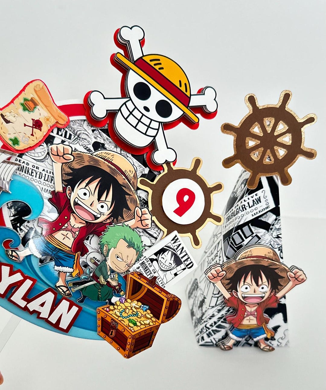 ONE PIECE Cake Topper/ Cone-shaped Boxes / Party Box/ One Piece Party ...