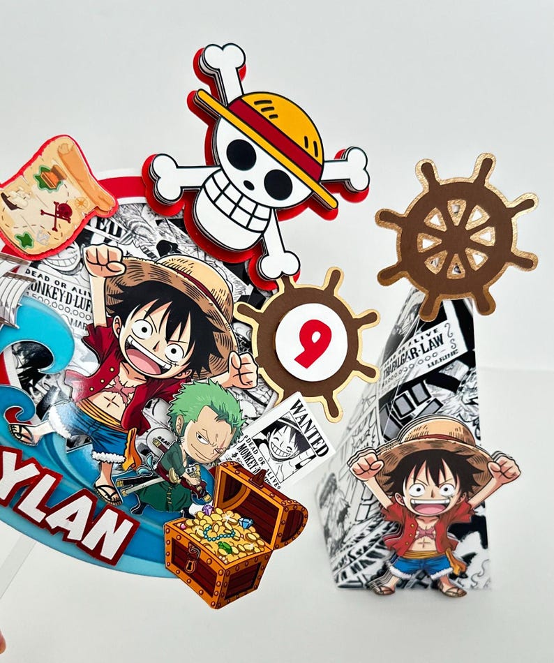 ONE PIECE Cake Topper/ Cone-shaped Boxes / Party Box/ One Piece Party ...