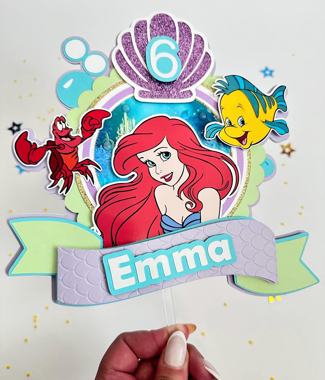 The Little Mermaid Cake Topper/ Ariel’s Magical Birthday Adventure ...