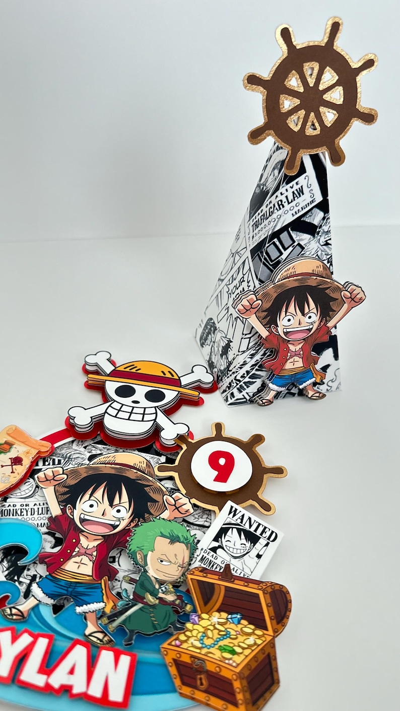 ONE PIECE Cake Topper/ Cone-shaped Boxes / Party Box/ One Piece Party ...