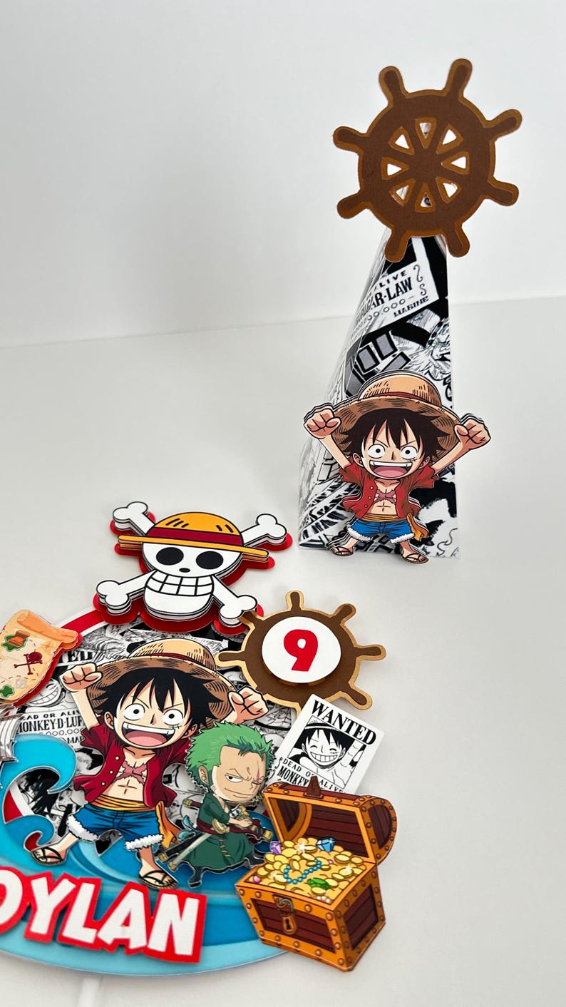 ONE PIECE Cake Topper/ Cone-shaped Boxes / Party Box/ One Piece Party ...