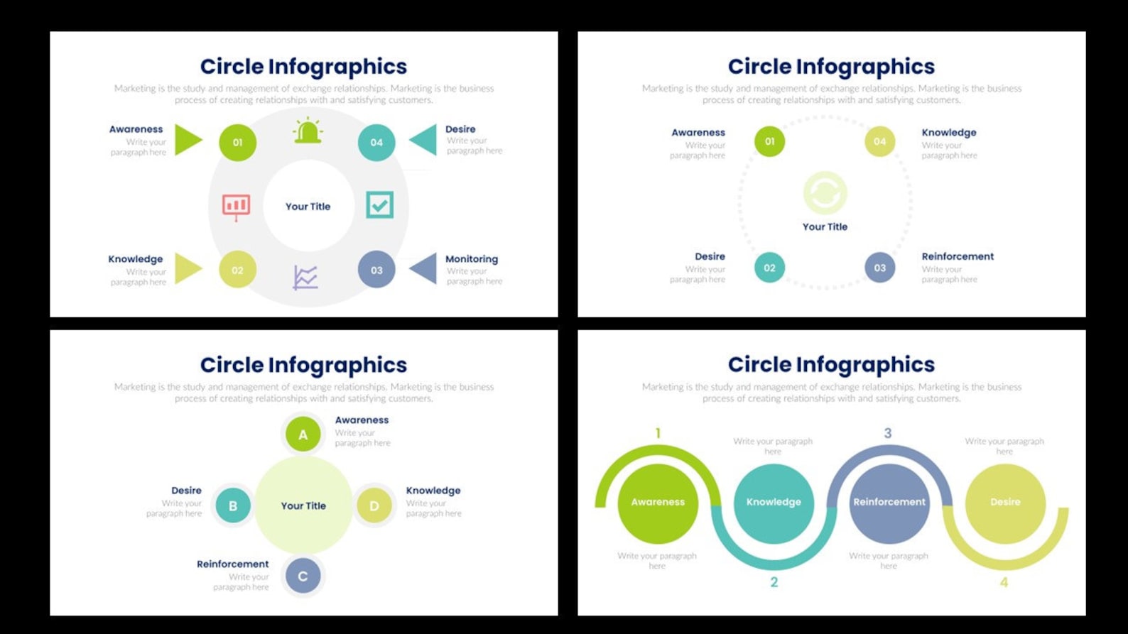 Editable Powerpoint Template circle Infographics for Business ...