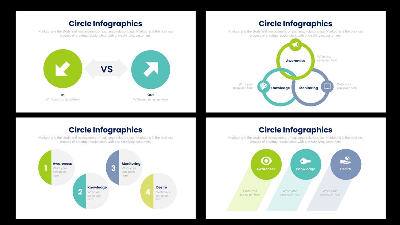 Editable Powerpoint Template circle Infographics for Business ...