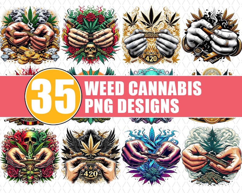 WEED CANNABIS PNG Designs Bundle | Png Design | 300 Dpi | High ...