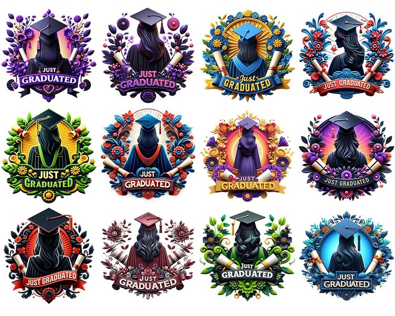 JUST GRADUATED PNG Designs Bundle | Png Design | 300 Dpi | High ...