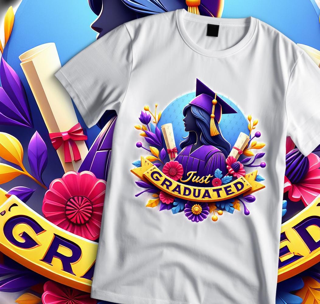 JUST GRADUATED PNG Designs Bundle | Png Design | 300 Dpi | High ...