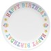 Happy Birthday CAKE Plate. Rainbow Party Confetti W Gold - Etsy