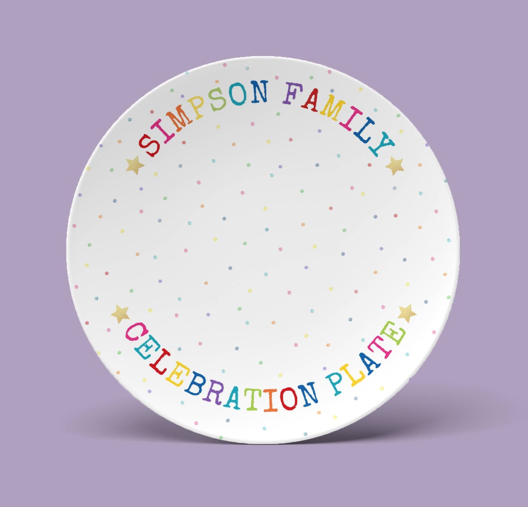 Family CELEBRATION Party Plate. Birthday, Holidays, Milestones CAKE ...
