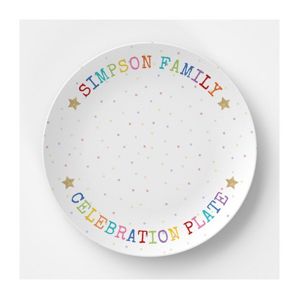 Family Celebration Plate - Etsy
