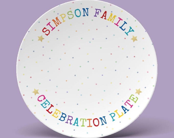 Family CELEBRATION Party Plate. Birthday, Holidays, Milestones CAKE ...