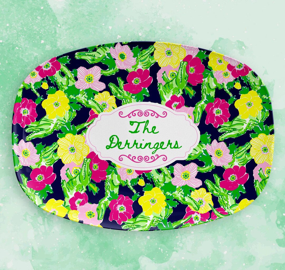 Preppy ALLIGATOR Premium Platter. Coquette Personalized Charcuterie ...