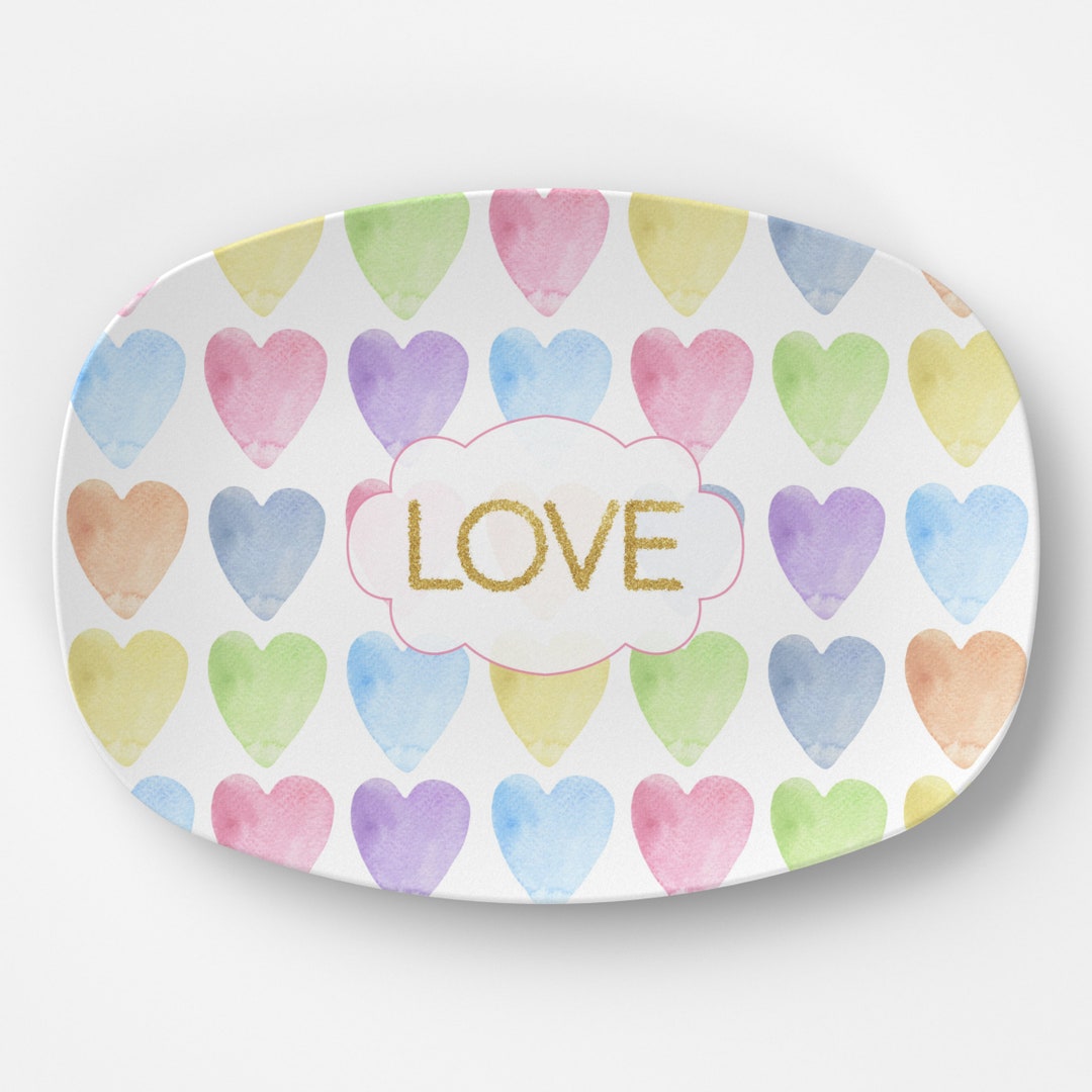 Valentine LOVE Conversation Hearts Serving Platter. Hostess Gift ...
