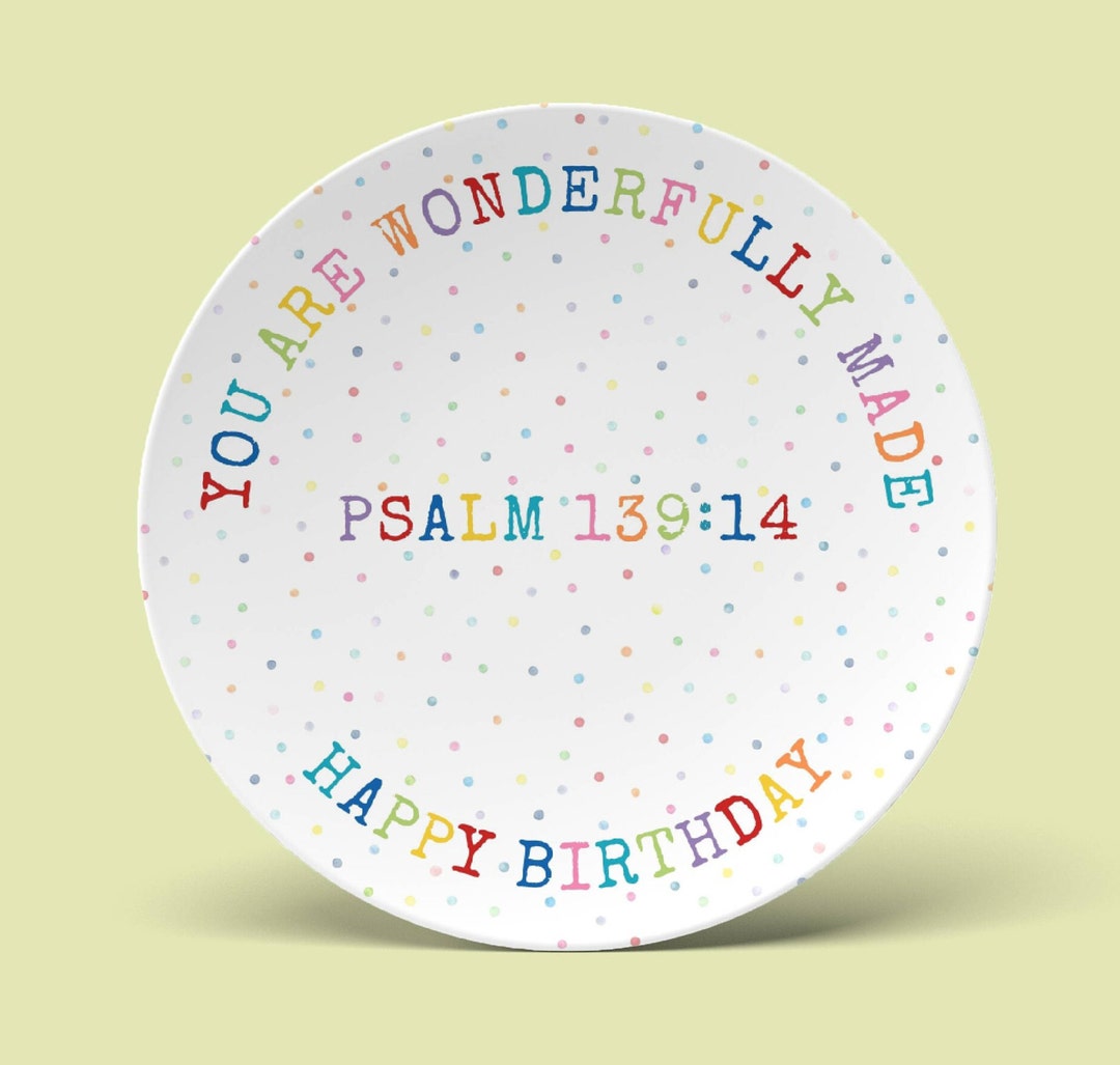 Psalm 139:14 You Are Wonderfully Made Bible Verse Special Cake Plate ...