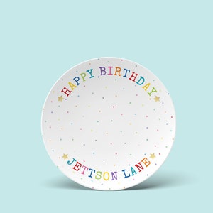 Happy Birthday Plate. Personalized. 10" Decoware Plate W Your Text. so ...